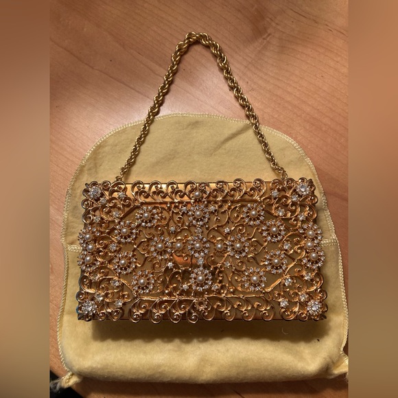 EVANS | Accessories | 95s Evans Snowflake Rhinestone Dance Compact ...